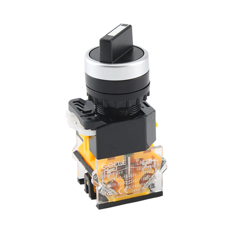 LA115-B8-11X Botón pulsador con interruptor selector de 2 posiciones mantenido 1NO y 1NC con ...