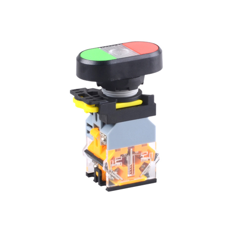 LA115-B1-11RD 1NO&1NC Double Control Head Push Button With Green & Red Head And With Light - Buy ...