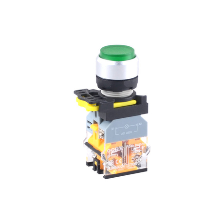 LA115-B2-11HD High Quality 1NO &1NC Momentary Extended Flush Push Button With Illuminated Round ...