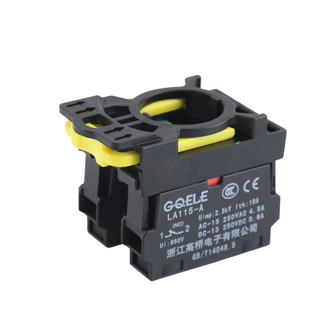 LA115-A-Z11 High Quality 1NO+1NC Yellow&Black&White Plastic Contact ...