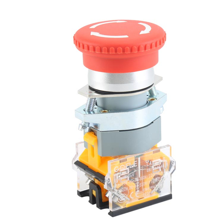 LA115-B9-11ZS 1NO&1NC Twist Release Emergency Stop Push Button With Mushroom Shape Head And ...