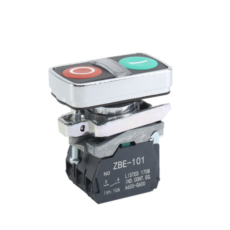 GXB4-BW82364 Interruptor de botón con cabezal de control dual/doble 1NO ...